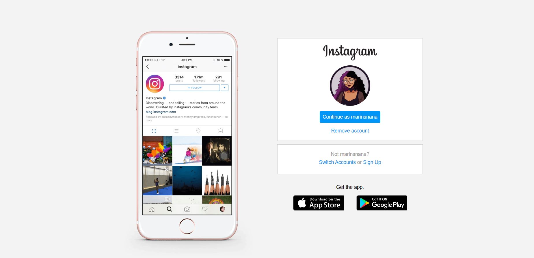 GitHub - marinsnana/insta-page: Criei a pagina de login do instagram ...