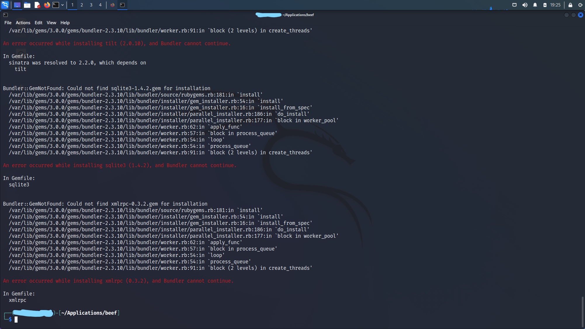 "Rubygems issue" · Issue #2376 · beefproject/beef · GitHub