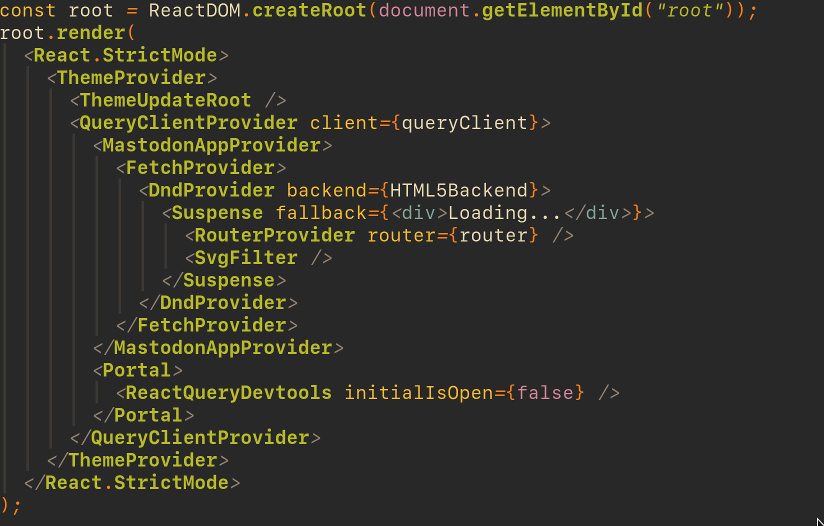 Better JSX colors · Issue #197 · ellisonleao/gruvbox.nvim · GitHub
