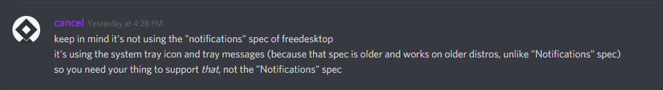 Doesn't grab QT system tray message. · Issue #642 · dunst-project/dunst · GitHub