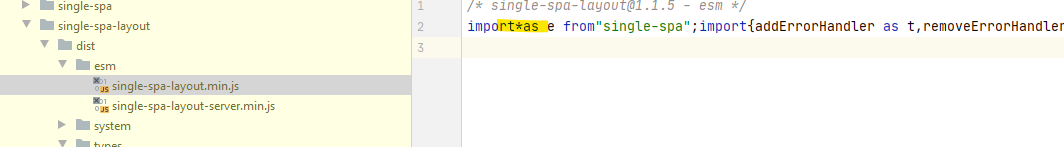 export 'default' (imported as 'e') was not found in 'single-spa ...