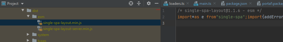export 'default' (imported as 'e') was not found in 'single-spa ...