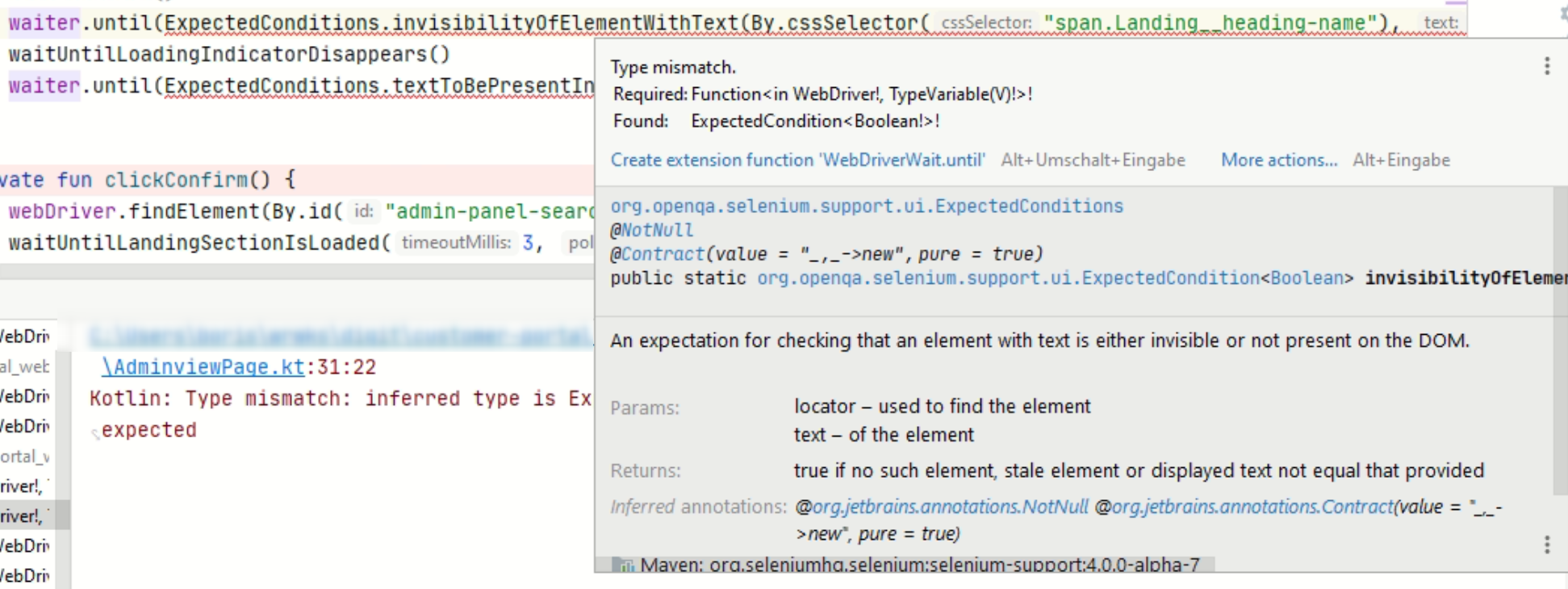 [Selenium 4] ExpectedConditions are not Kotlin-compatible · Issue #8941 ...