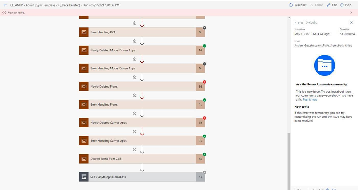 [CoE Starter Kit - BUG]: Admin | Sync Template v3 (Check Deleted) does not finish · Issue #548 ...