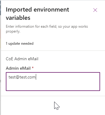 [Bug]: Cannot use Current Value to set environment variables in CoE, must use Default Values ...
