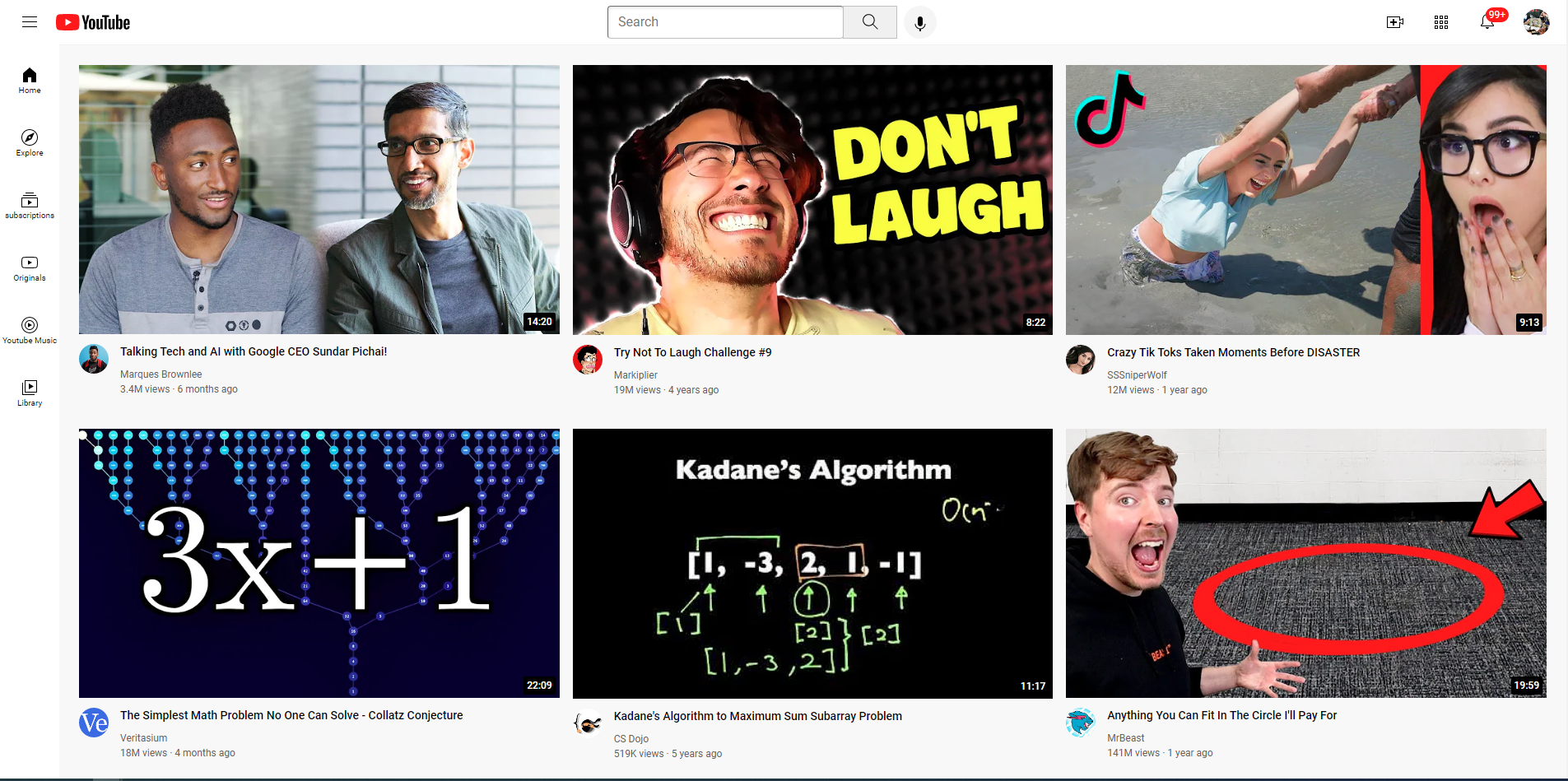 GitHub - Arka3002/Youtube-Mainpage-Clone: A Clone of the Youtube's main ...