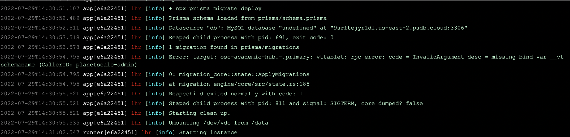 Unknown Error Connecting To Pscale Using Cicd Generated Connection String · Issue 541