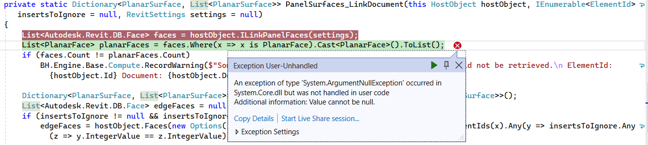 Revit_Core_Engine: Unhandled exception on pulling curved walls · Issue #1210 · BHoM/Revit ...