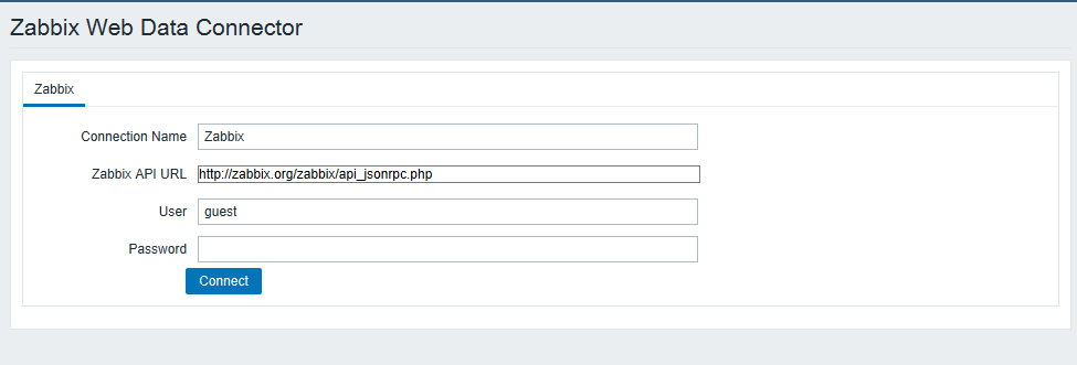 GitHub - ParFlesh/zabbix-wdc: Tableau Web Data Connector for Zabbix using jpZabbix