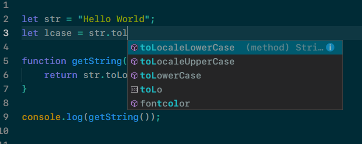 No Autocomplete For Native Javascript Methods Inside Function · Issue