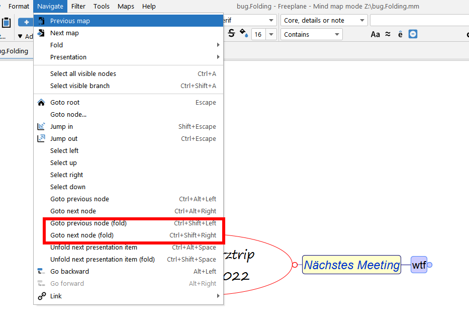 'Goto next node (fold)' not working on filtered map. · Issue #772 · freeplane/freeplane · GitHub