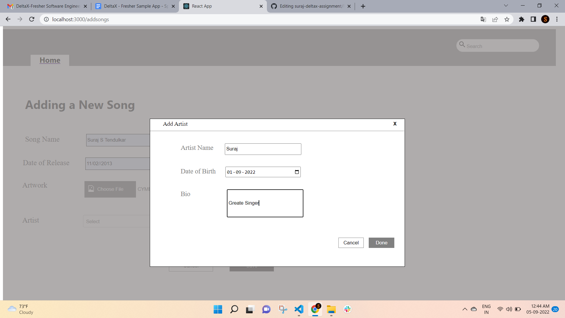 GitHub - suraj10dulkar/suraj-deltax-assignment: Create a Spotify like website with basic CRUD ...