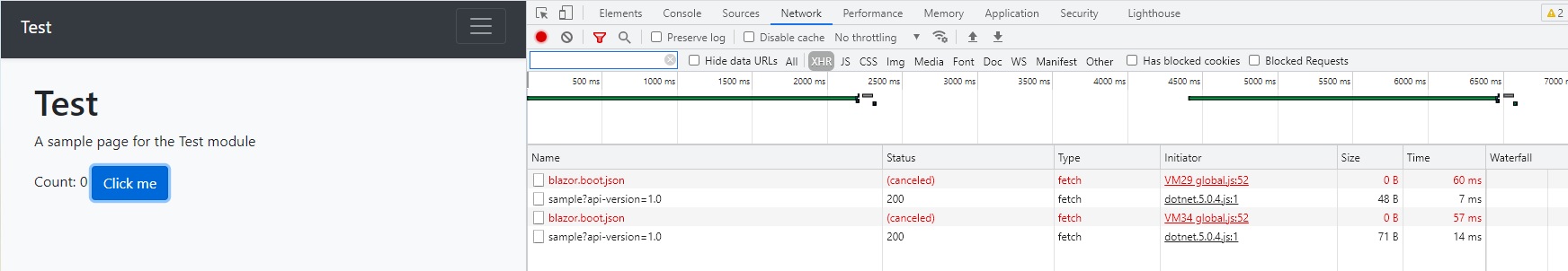 Dynamic client proxy at Blazor webassembly always call authorize but the target api doesn't ...
