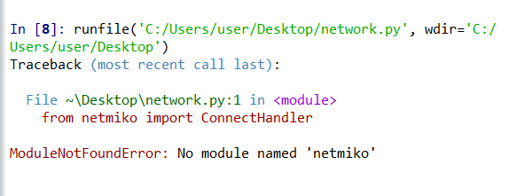 ModuleNotFoundError: No module named 'netmiko' · Issue #3241 · ktbyers ... ModuleNotFoundError: No module named 'netmiko' · Issue #3241 · ktbyers ...