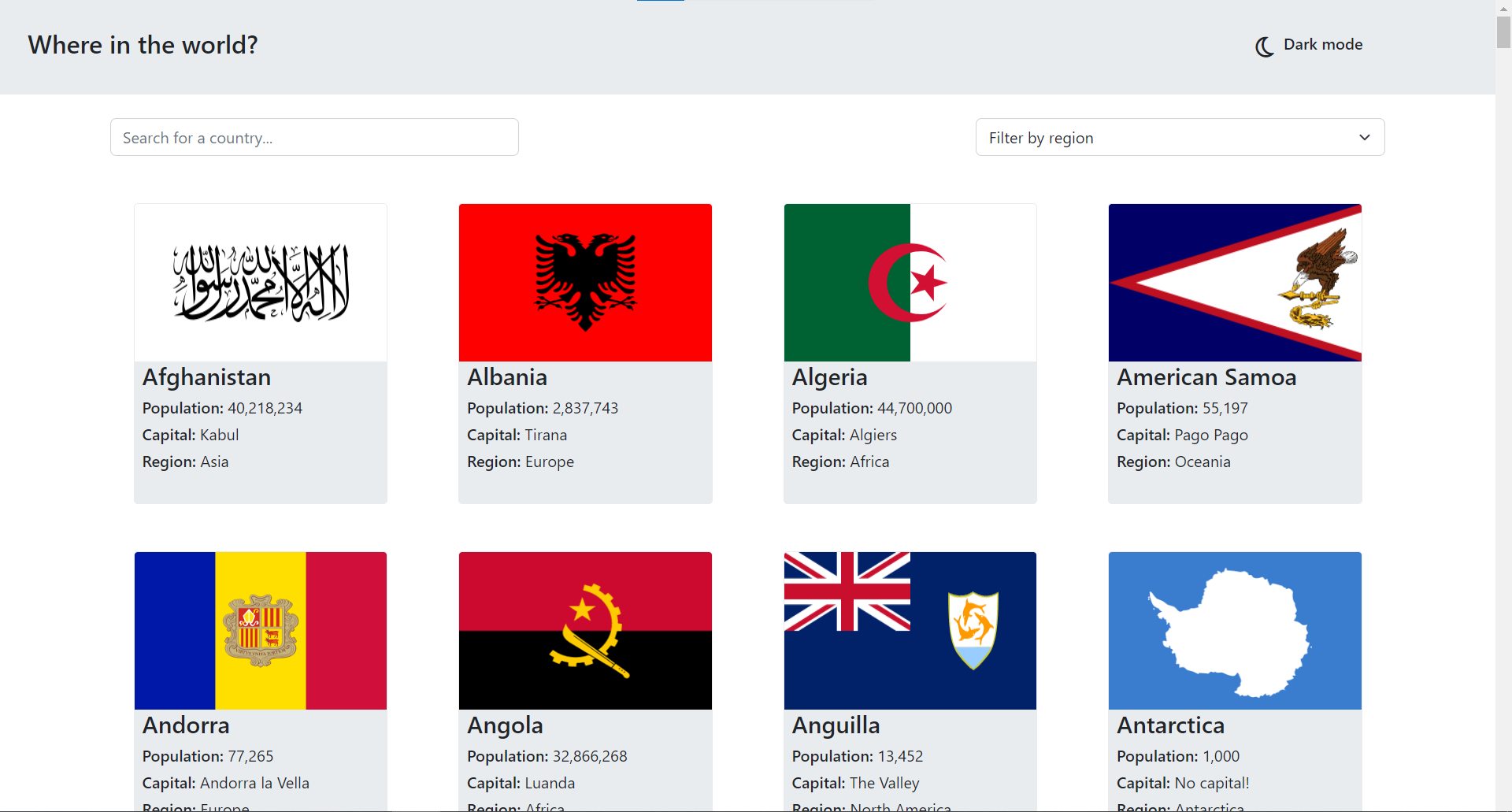 GitHub - BsBou/where-in-the-world-: A mobile first web app based on REST Countries API, built ...