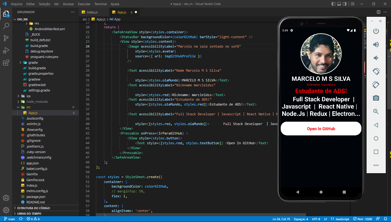 GitHub - marcieldss/APP-React-Native-DIO: Do Curso 3ª Edição