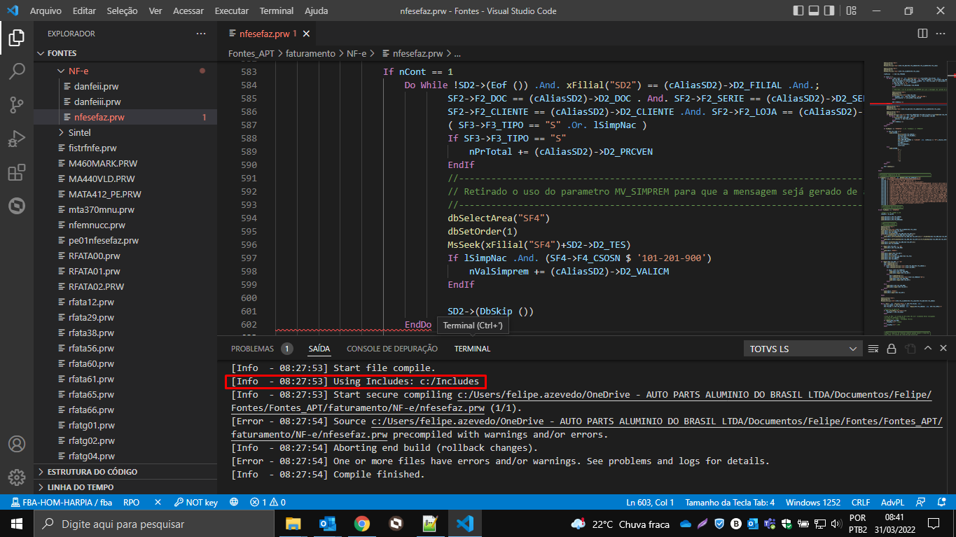 C2029 ENDDO does not match WHILE · Issue #945 · totvs/tds-vscode · GitHub