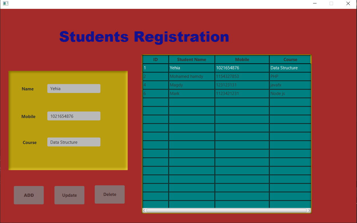 GitHub - YehiaFarghaly/student_registration_system: A Student ...