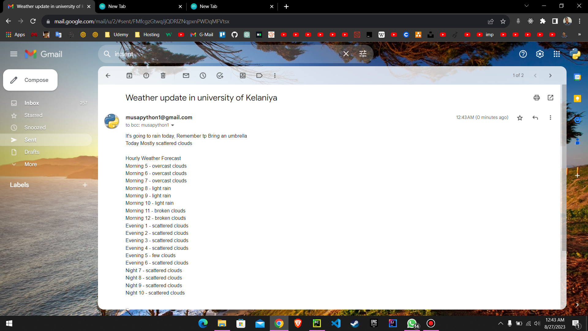 GitHub - MusarrafAM/Send-Whatsapp-Email-weather-alert-python-script