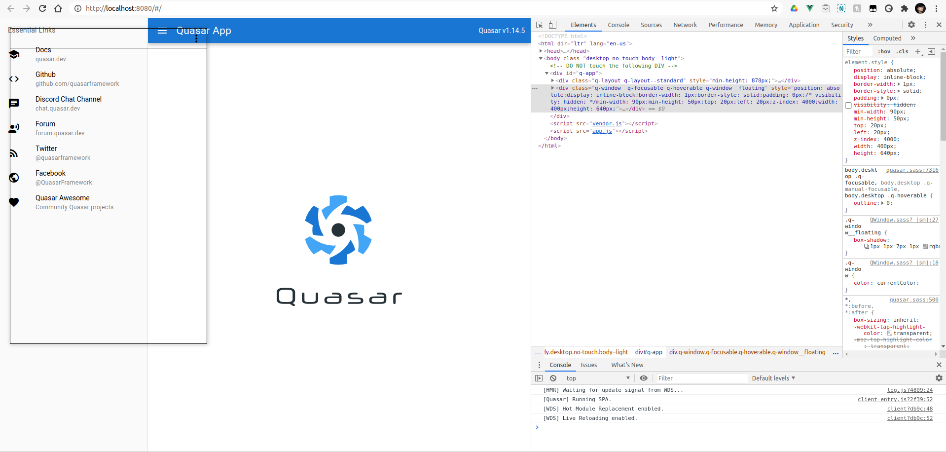 QWindow adds infinite vertical scroll at in Quasar projects with :height="640" · Issue #17 ...