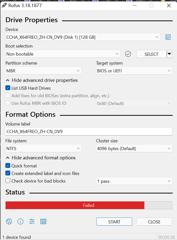Portable SSD can't be format after using Rufus · Issue #1895 · pbatard ...