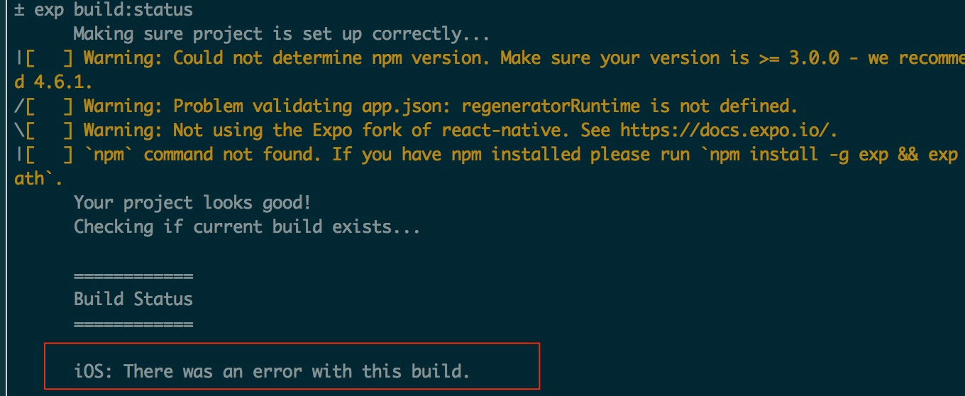 Build Stuck Ios There Was An Error With This Build Cannot Start New
