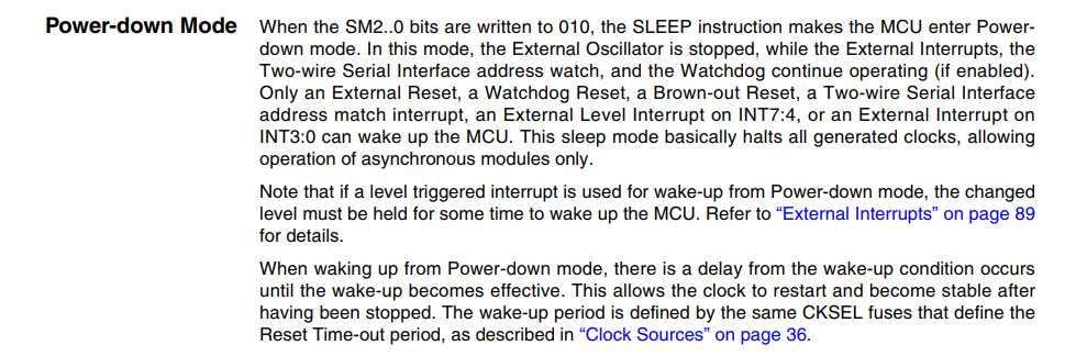 PSA: Waking from Sleep() via External Interrupt · Issue #97 · MCUdude/MegaCore · GitHub