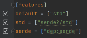 Support namespaced-features & weak-dependency-features in `Cargo.toml` · Issue #8756 · intellij ...
