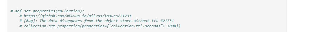 [Bug]: unset property `collection.ttl.seconds`, inserted data ...