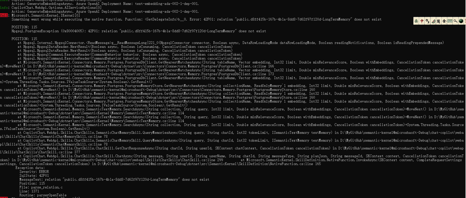 Bug: The CopilotChatWebApi backend should invoke CreateCollectionAsync ...