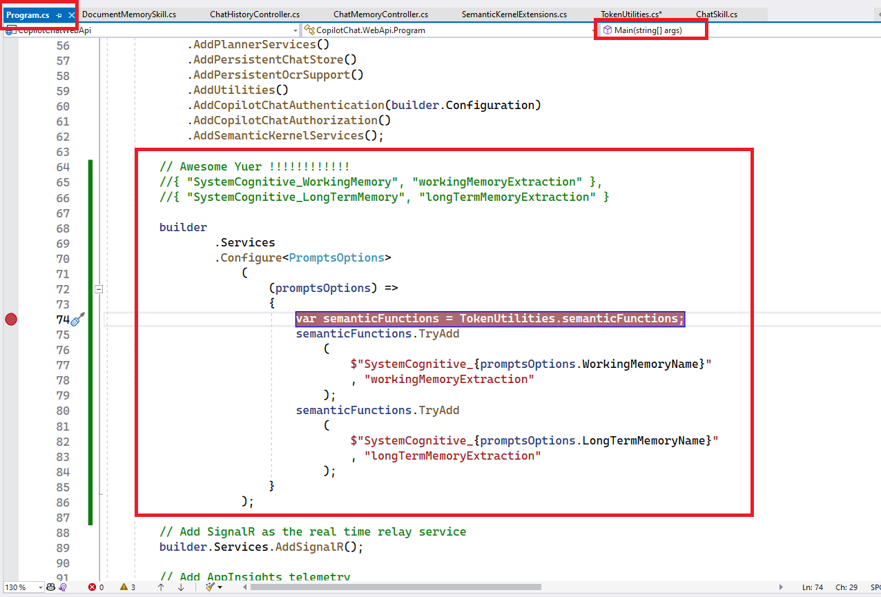Bug: if I modified the configuration of `Prompts.WorkingMemoryName` and ...
