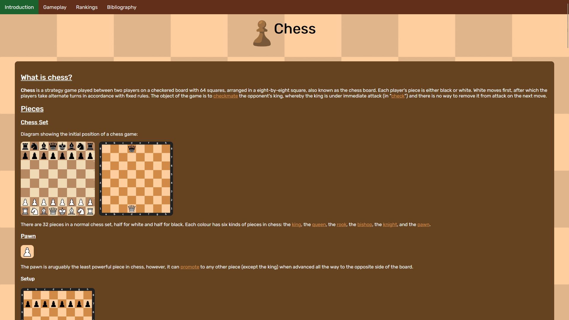GitHub - AnshThaker/chess-static-website: A static website about chess made for my school ...