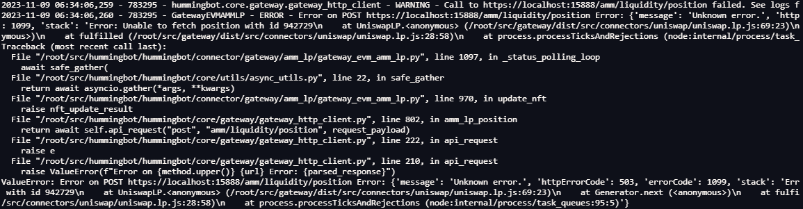Uniswap Liquidity Error "unkown error: Couldnot get position with id **" · Issue #225 ...