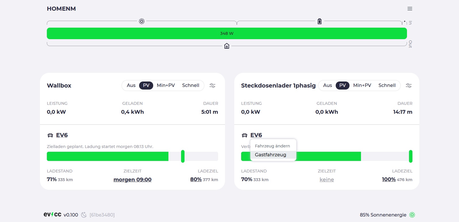 Changing vehicle on second loadpoint in UI · evcc-io evcc · Discussion #4427 · GitHub