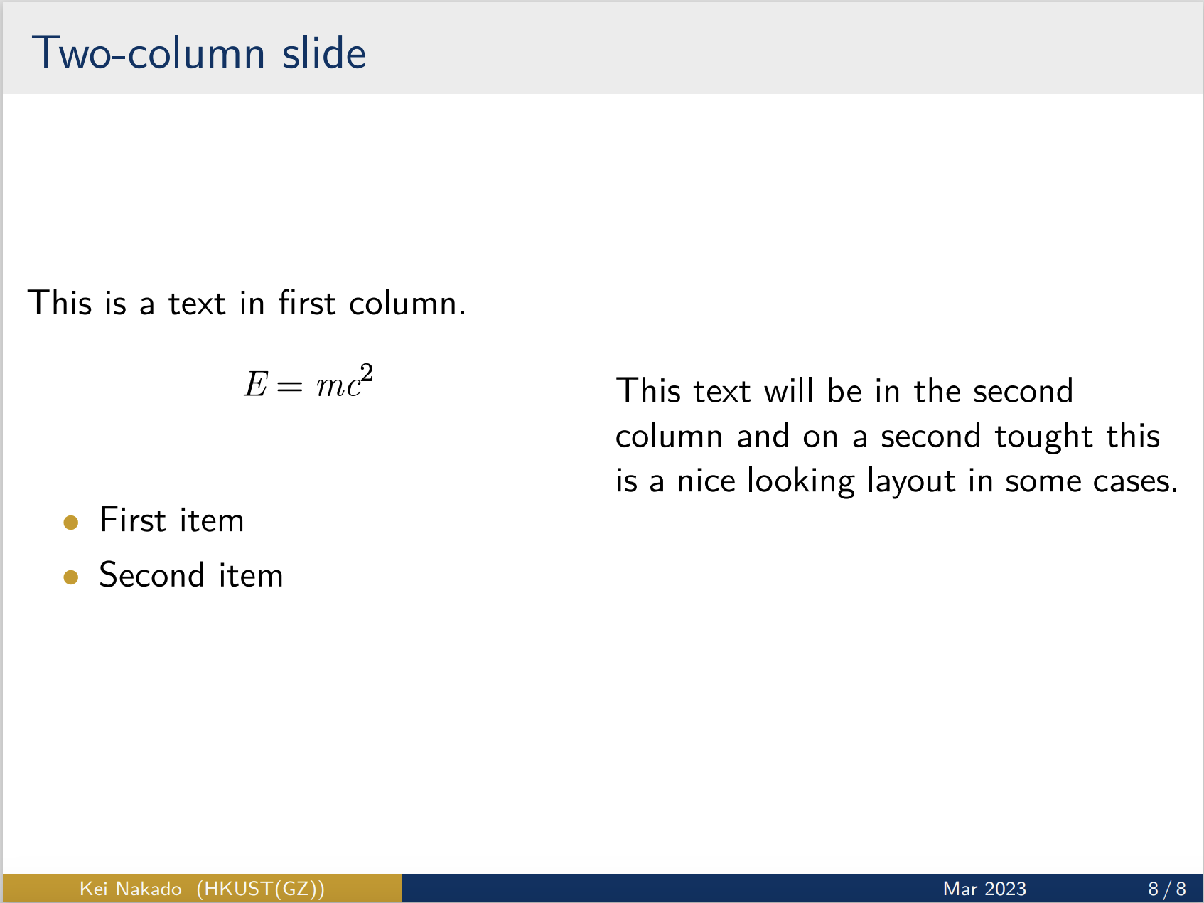 GitHub - ShiningLINH/BeamerTemplate_HKUST-GZ: Beamer Template for HKUST(GZ)
