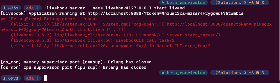 Different Livebook Errors Between Powershell And Wsl Ubuntu · Issue 1066 · Livebook Dev