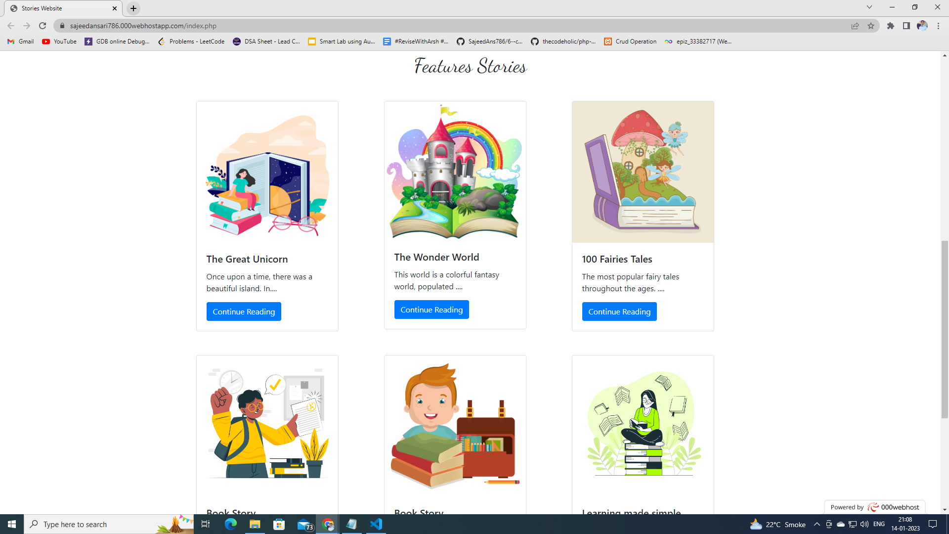 GitHub - SajeedAns786/Story-Website: This is a dynamic story website . It's is made in PHP and ...