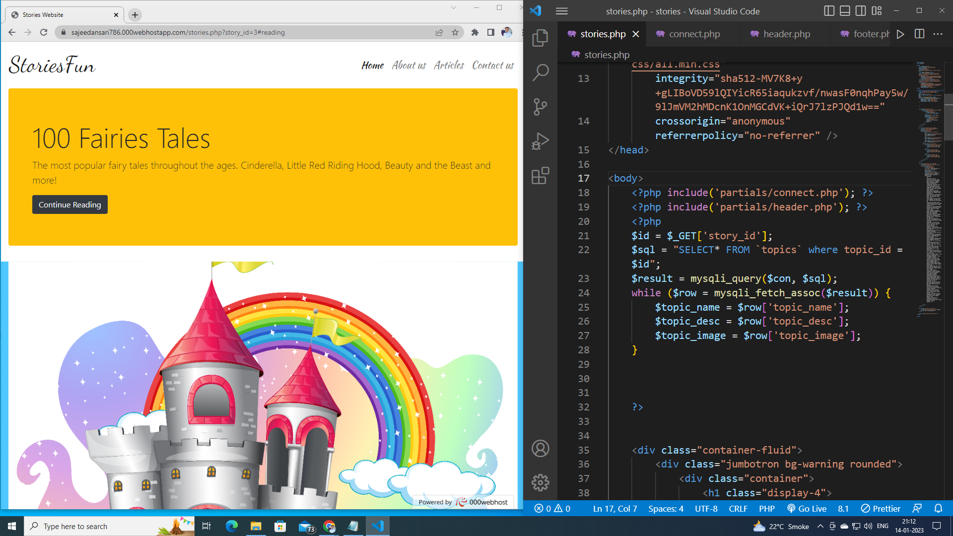GitHub - SajeedAns786/Story-Website: This is a dynamic story website . It's is made in PHP and ...