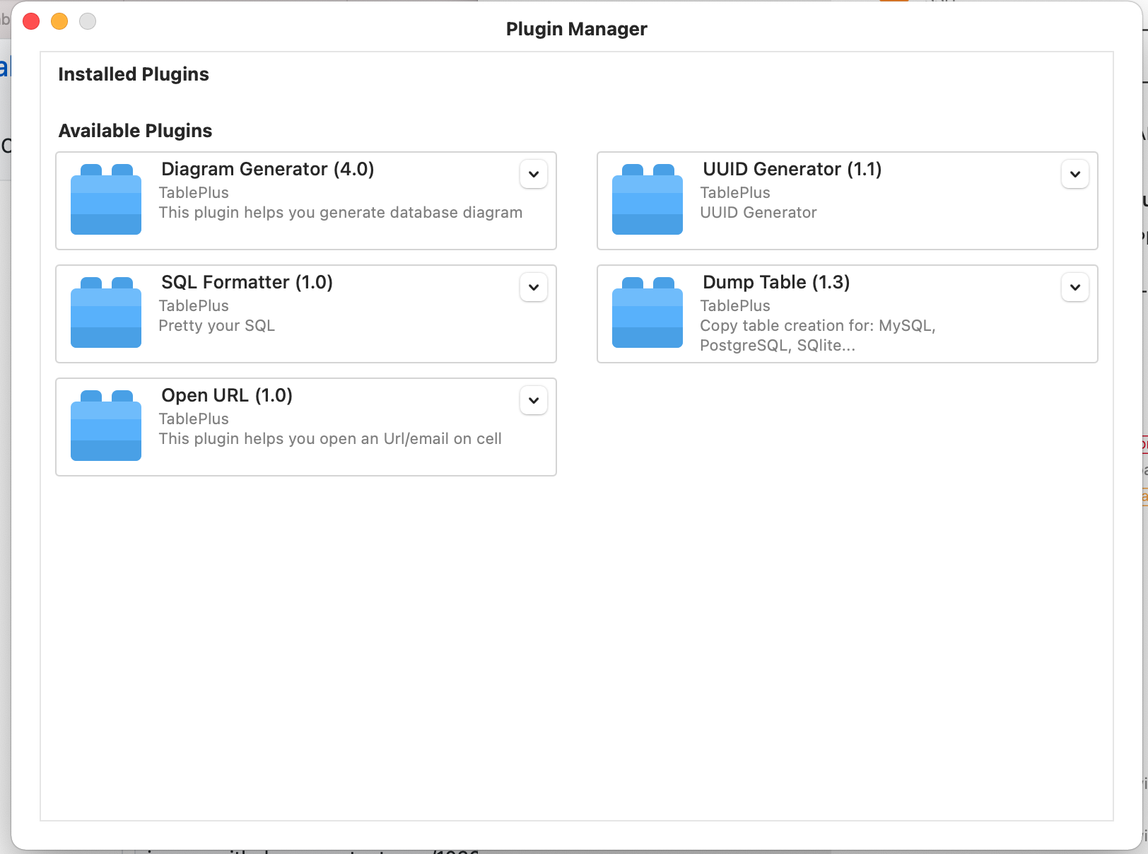 Unable to Install Plugins · Issue #2466 · TablePlus/TablePlus · GitHub