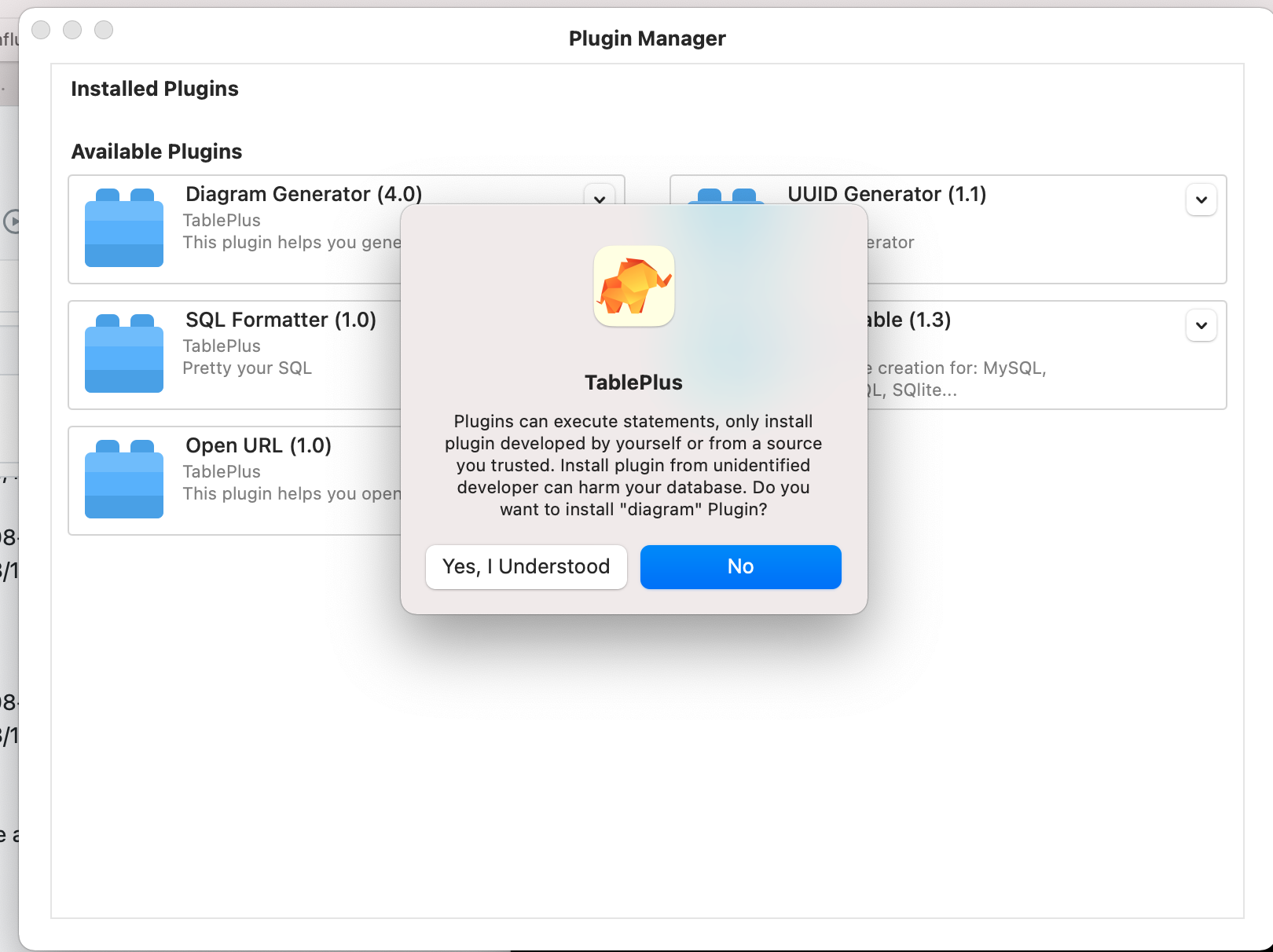 Unable to Install Plugins · Issue #2466 · TablePlus/TablePlus · GitHub