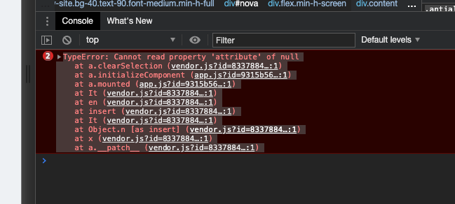 Belongstomany Typeerror Cannot Read Property Attribute Of Null · Issue 2955 · Laravelnova