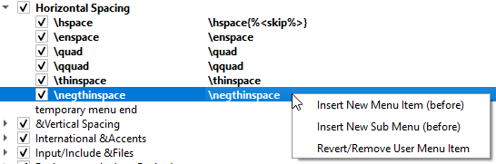 Horizontal Spacing commands in the menu for common commands · Issue #2687 · texstudio-org ...