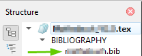Button/Menu to open included *.bib, if any; Option to open the bib file to the end. · Issue ...