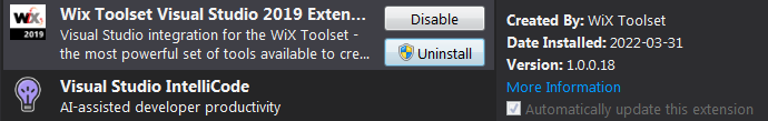 Wix submenu and solution explorer icons are absent in Visual Studio Community 2019 · Issue #6754 ...
