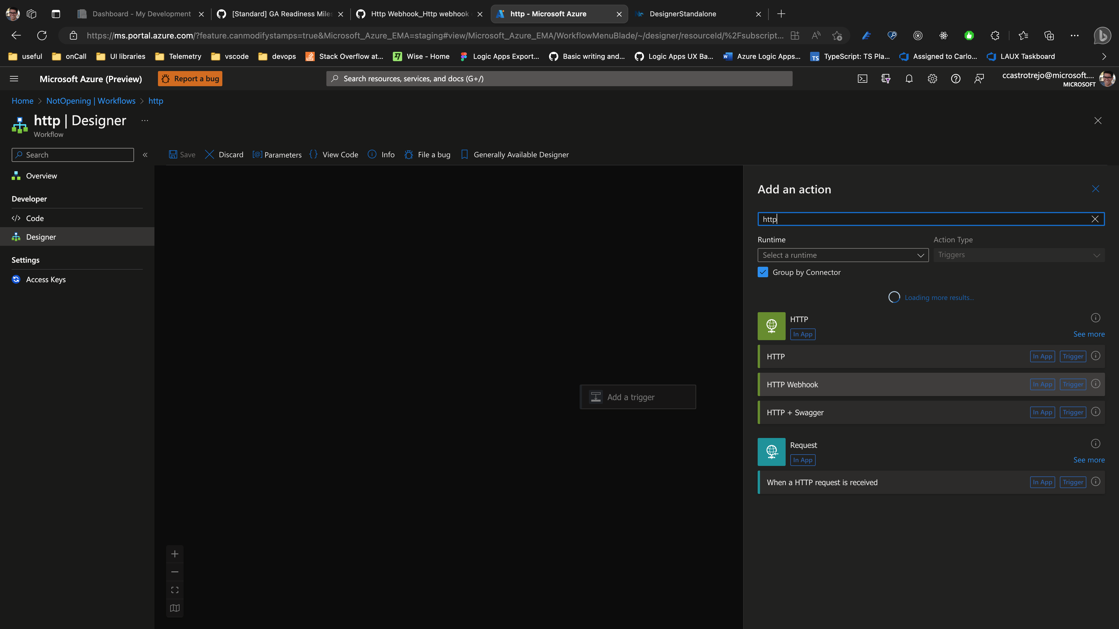 Http Webhook_Http webhook option is not present as trigger and action. · Issue #2230 · Azure ...