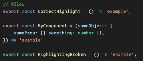 Flow code highlighting with exact object · Issue #93245 · microsoft ...