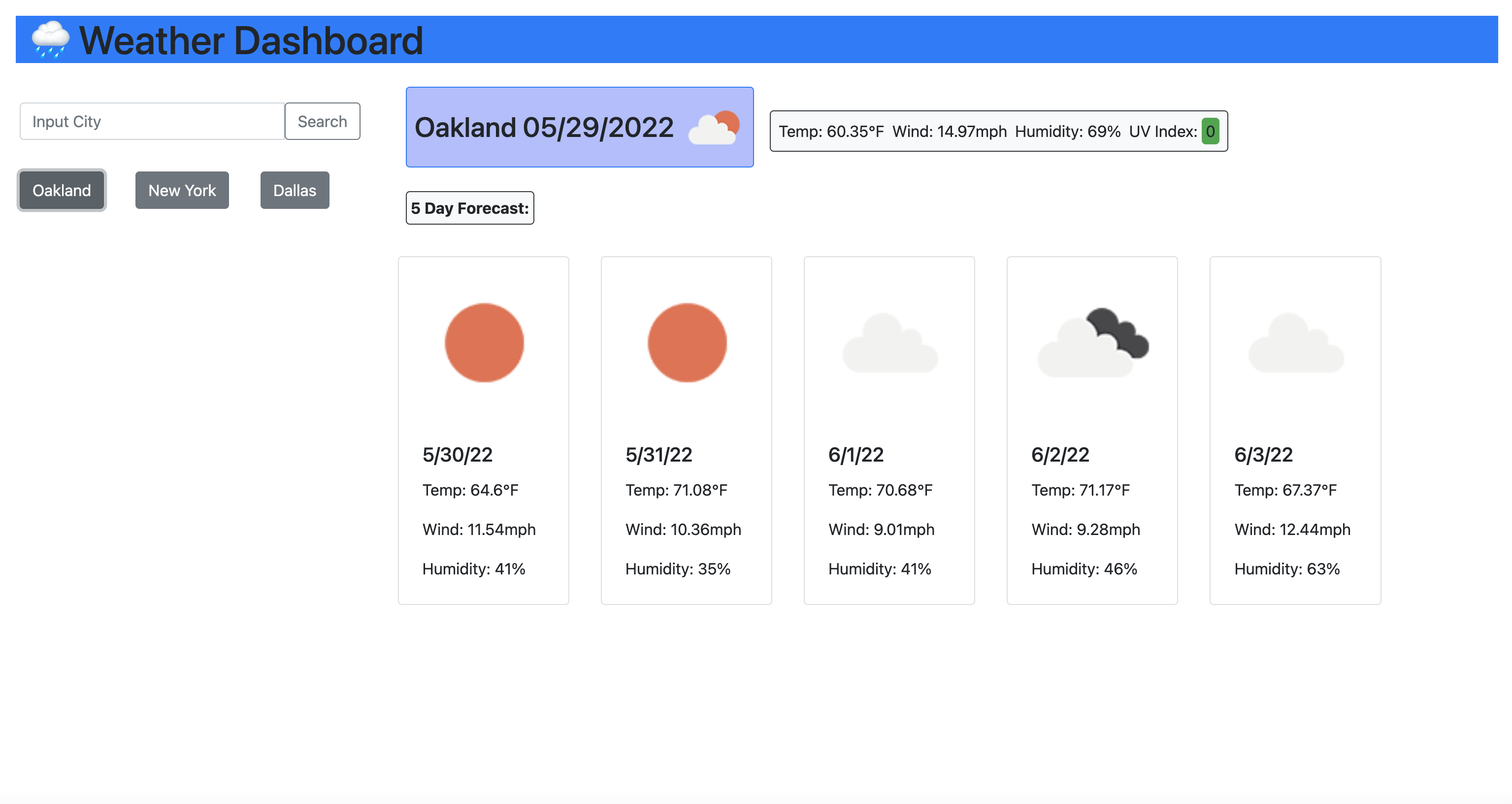 GitHub - JackYouk/weather-dashboard