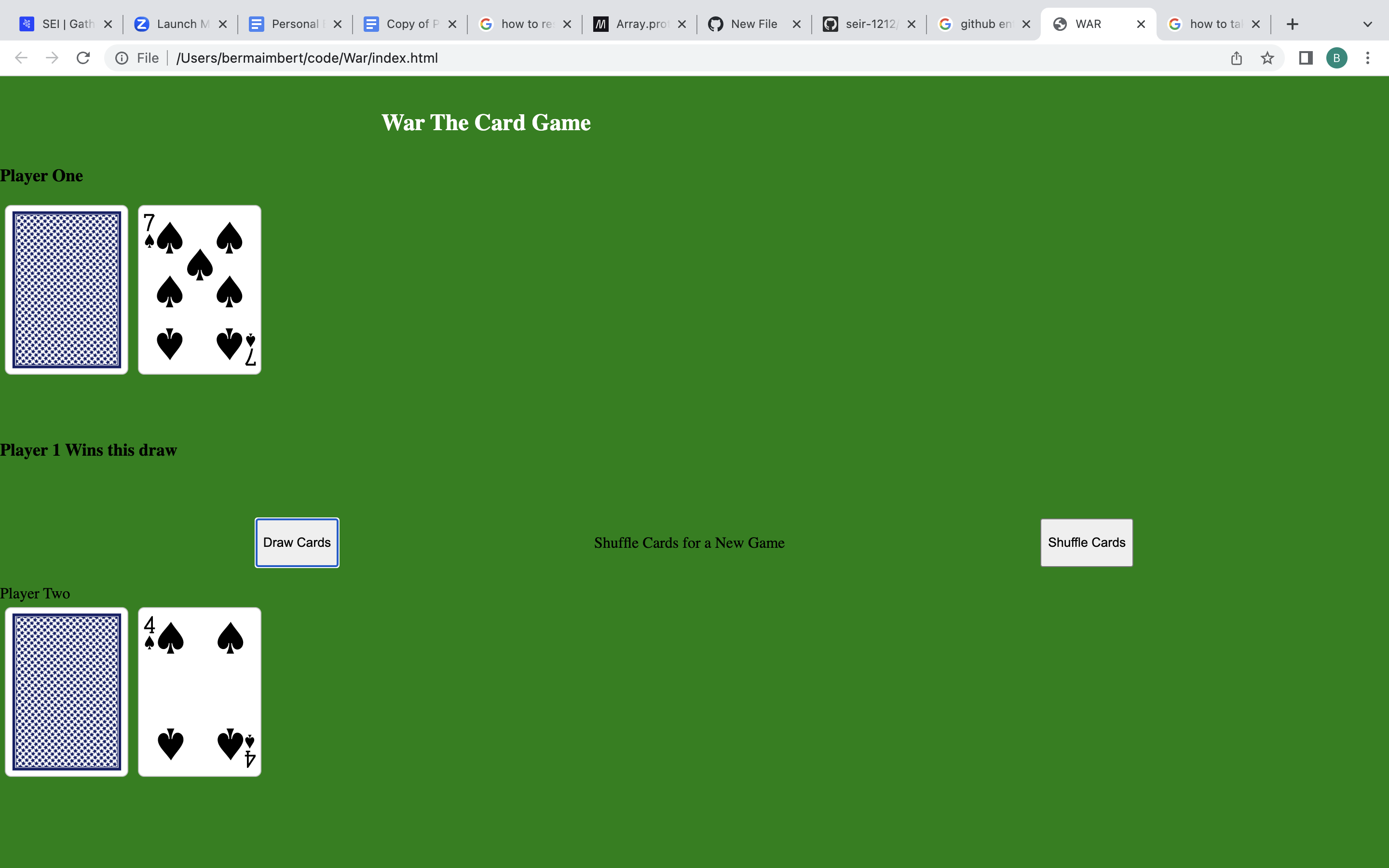 GitHub - Bermimby/War-the-card-game
