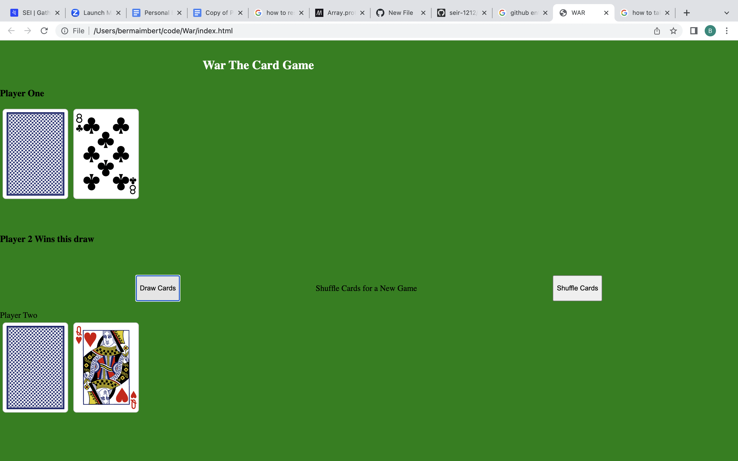 GitHub - Bermimby/War-the-card-game