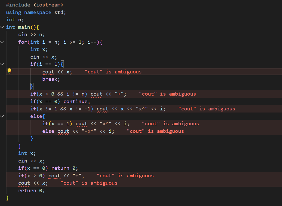 "Cout is ambigous" error when using namespace std · Issue #9471 · microsoft/vscode-cpptools · GitHub